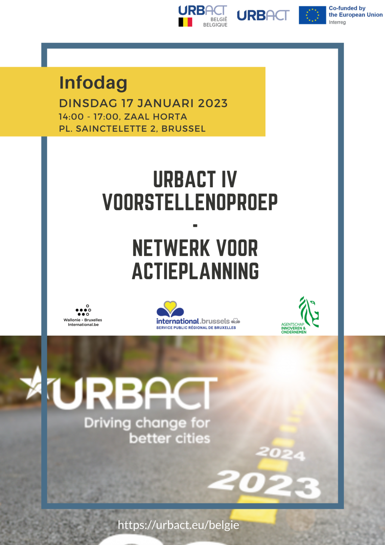 Infodag URBACT IV – Dinsdag 17 januari 2023 - Feder BXL